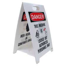 DANGER Reversible Floor Stand - Brady Part: 92289 | Brady | BradyCanada.ca