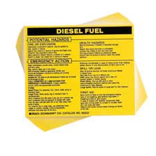 DIESEL FUEL Labels - Brady Part: 93522 | Brady | BradyCanada.ca