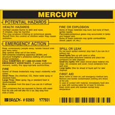 MERCURY Labels - Brady Part: 93563 | Brady | BradyID.com