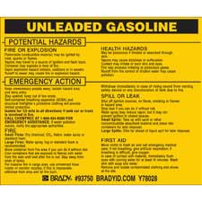 UNLEADED GASOLINE Labels - Brady Part: 93750 | Brady | BradyCanada.ca