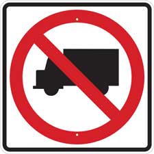 No Trucks Picto Sign - Brady Part: 94163 | Brady | BradyID.com