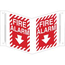 V Fire Alarm Sign - Brady Part: 96907 | Brady | BradyCanada.ca