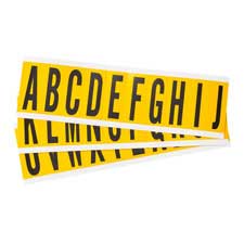 Brady Part: 1534-LTR KIT | 97604 | 2" Character Height Black on Yellow ...