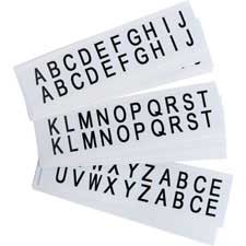 Brady Part: 9712-LTR KIT | 97708 | 0.625" Character Height Black on ...