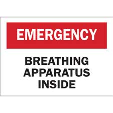 EMERGENCY Breathing Apparatus Inside Sign | Brady | BradyCanada.ca