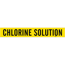 Marcadores de tubería - Chlorine Solution | Brady | BradyID.com.mx