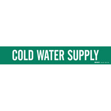 COLD WATER SUPPLY Pipe Marker | Brady | BradyID.com