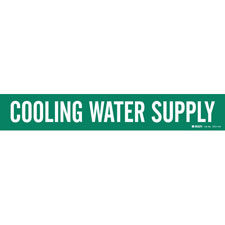 COOLING WATER SUPPLY Pipe Marker | Brady | BradyID.com