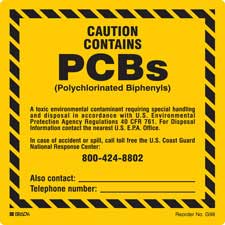 Caution Contains PCBs Labels - Brady Part: G98LS | Brady | BradyCanada.ca