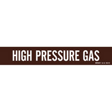 HIGH PRESSURE GAS Pipe Marker | Brady | BradyID.com