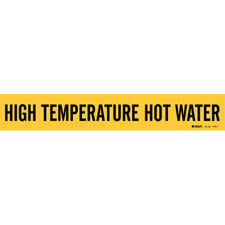 HIGH TEMPERATURE HOT WATER Pipe Marker | Brady | BradyID.com