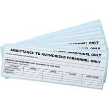 Admittance to Authorized Personnel Only Labels - Brady Part: LH632E ...