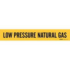 LOW PRESSURE NATURAL GAS Pipe Marker | Brady | BradyID.com