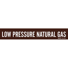 LOW PRESSURE NATURAL GAS Pipe Marker | Brady | BradyID.com