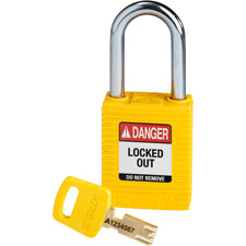 Brady Part: NYL-YLW-38ST-KD | 150343 | SafeKey Nylon Lockout Padlocks ...