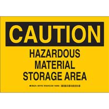 CAUTION Hazardous Material Storage Area Sign - Brady Part: SP470C ...