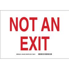 Not An Exit Sign - Brady Part: SV402E | Brady | BradyID.com