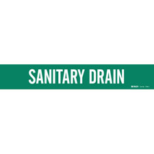 SANITARY DRAIN Pipe Marker | Brady | BradyID.com