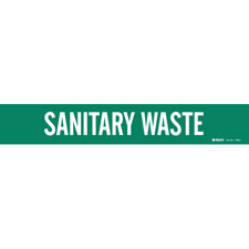 SANITARY WASTE Pipe Marker | Brady | BradyID.com