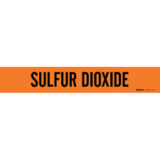 SULFUR DIOXIDE Pipe Marker | Brady | BradyID.com