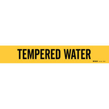 Marcadores de tubería - Tempered Water | Brady | BradyID.com.mx