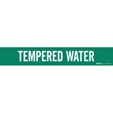 Marcadores de tubería - Tempered Water | Brady | BradyID.com.mx