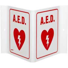 V Aed Sign - Brady Part: V1AE01A | Brady | BradyID.com