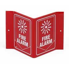 V FIRE ALARM Sign - Brady Part: V1FL15A | Brady | BradyID.com