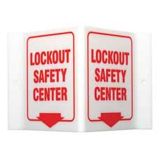 V Lockout Safety Center Sign - Brady Part: V1LS01A | Brady | BradyCanada.ca