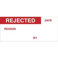 Bilingual REJECTED Labels - Brady Part: WOS-1 | Brady | BradyCanada.ca