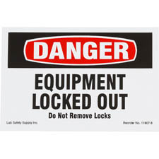 DANGER: Equipment Locked Out Do Not Remove Locks Sign - Brady Part ...